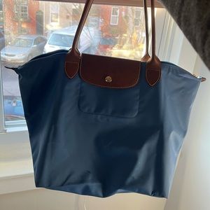 Longchamp | Bags | Large Light Blue Longchamp Le Pliage Tote | Poshmark